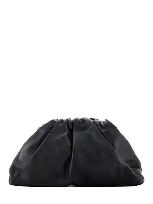 Bottega Veneta The Pouch Leather Clutch Bag Black