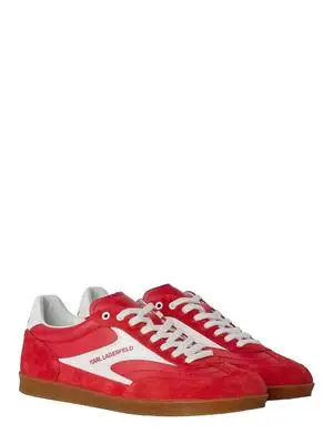 Karl Lagerfeld Kandidate Leather Sneakers - Red