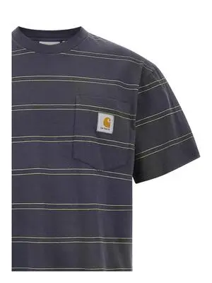Carhartt Work In Progress Bert Pocket Striped T-shirt - Grey