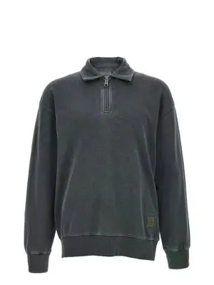 Carhartt Work In Progress Harper Garment-dyed Zip-fastening Polo Shirt Grey