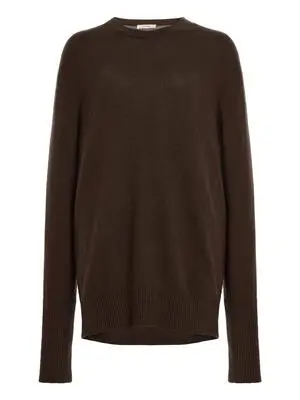 THE ROW Odelle Cashmere Crewneck Sweater - Brown