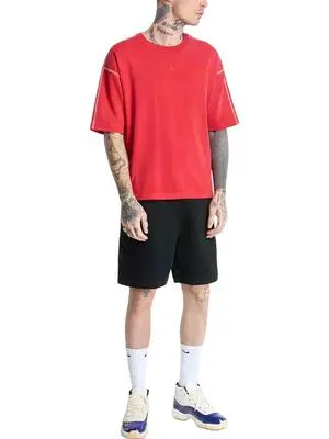 JORDAN Flight Contrast-stitch T-shirt - Red