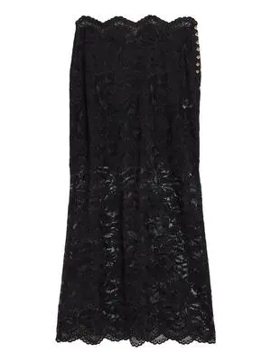 Rabanne Stretch-lace Midi Skirt - Black