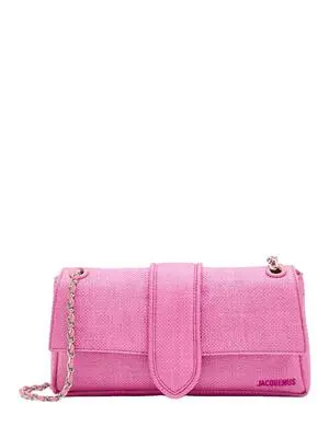 Jacquemus Le Bambino Chaîne Raffia Shoulder Bag - Pink