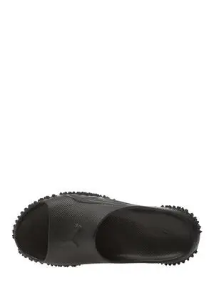 PUMA Mostro Debossed-logo Slides - Black