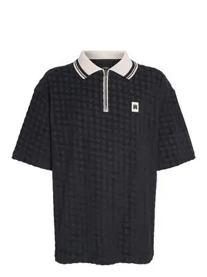 Amiri Ma Quad Zip-up Polo Shirt - Black