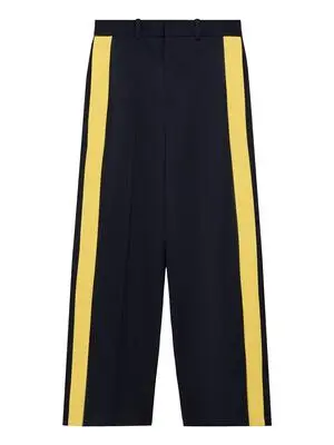 Loewe Loewe Wool-Blend Tailored Trousers With Contrast Piping Navy