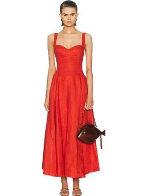 NICHOLAS Anya Sleeveless Paneled Maxi Dress - Paprika