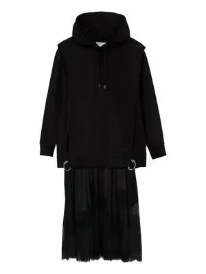 3.1 Phillip Lim Layered Lace-detail Cotton Dress - Black