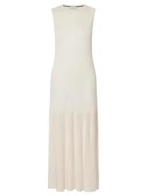 Veronica De Piante Gabby Ribbed-knit Jersey Maxi Dress - Neutrals
