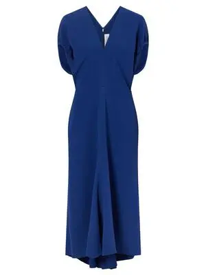 Victoria Beckham Edith Crepe Midi Dress - Blue