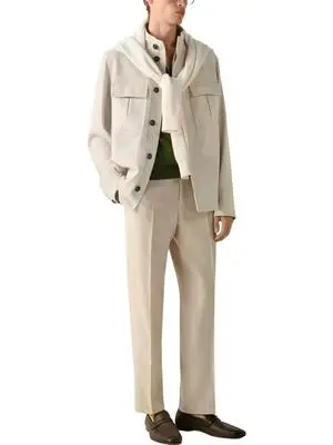 Zegna Oasi Lino Field Jacket - Neutrals