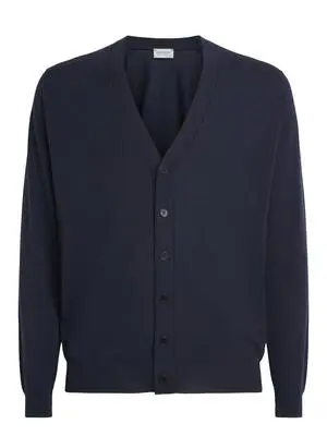 John Smedley Extra Fine Merino Wool Cardigan - Navy