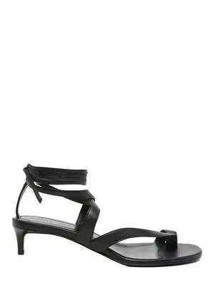 Khaite Aimee Tie-fastening Sandals - Black