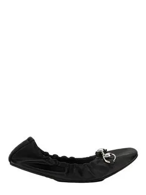 Gucci Prima Leather Ballet Flats - Black