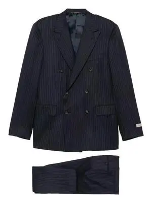 Canali Pinstripe Double-breasted Suit - Blue