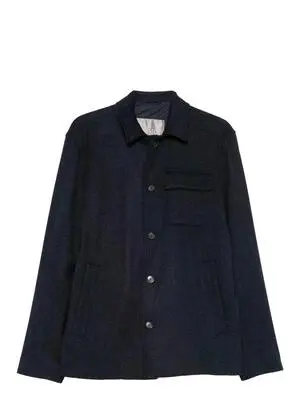 Herno Chest Flap-pocket Button-up Jacket - Blue