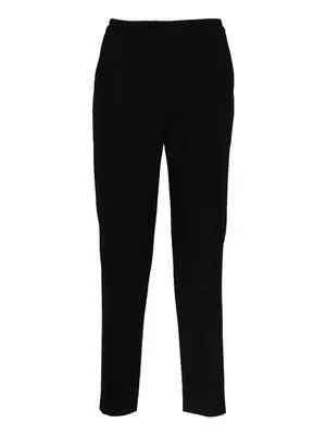 QL2 QUELLEDUE Elasticated Waist Straight-leg Trousers - Black