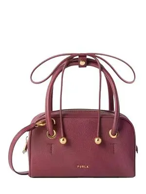 Furla Xl Dome Leather Cross Body Bag - Red