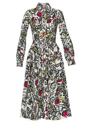 Lena Hoschek Stella Printed Cotton Midi Shirt Dress - Multi