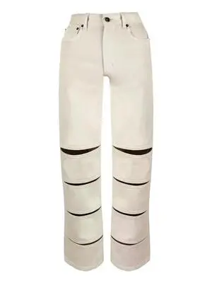 CONTESSA MILLS Arcana Cut-out Jeans - Neutrals