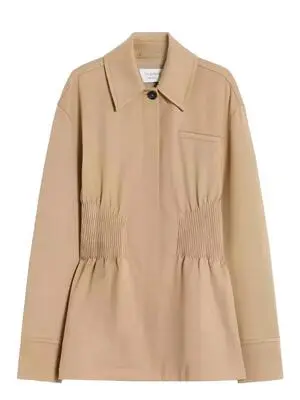 Sportmax Shirred-waist Jacket - Neutrals