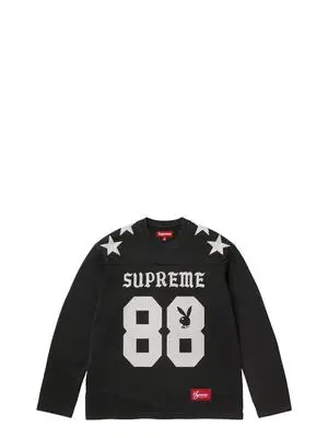 Supreme Playboy Star-print Long-sleeve T-shirt - Black