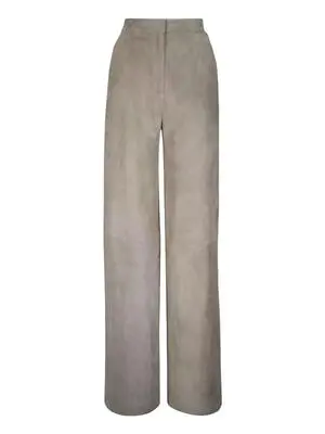 Jitrois Panelled Suede Wide-leg Trousers - Neutrals