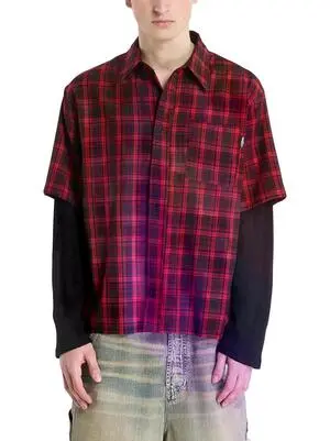 WASTED Age Tartan-pattern Shirt - Red