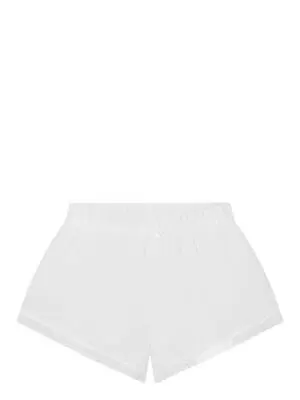 SKIMS Skims Lace-Trim Poplin Shorts White