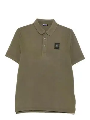 BLAUER. Logo-patch Polo Shirt - Green
