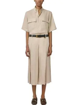 TOD'S Tod's Pleated A-Line Midi Skirt
