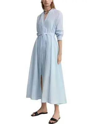 TOTEME Belted Midi Dress - Blue