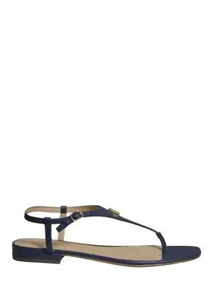 Ralph Lauren Logo-plaque Thong Sandals - Blue