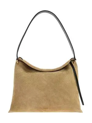 WANDLER Penelope Suede Tote Bag - Neutrals