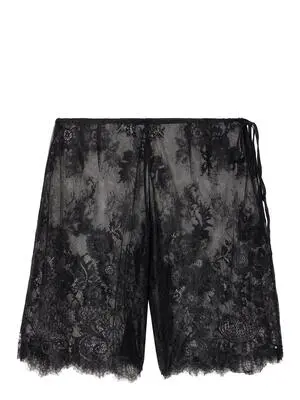 Kiki De Montparnasse Sabine Lace Bermuda Shorts - Black