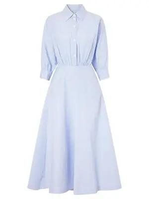 Altuzarra Striped Cotton-poplin Shirt Dress - Blue