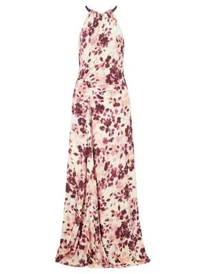 Simkhai Cerin Printed Jersey Halterneck Gown - Multi