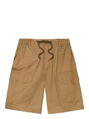 Moncler Cotton-poplin Cargo Shorts - Brown