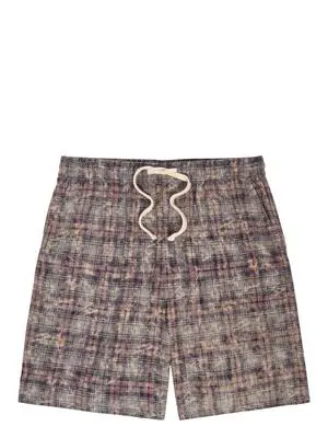 PICANTE Rocco Checked Organic Cotton Shorts - Brown