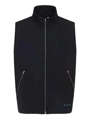 JIL SANDER Funnel Neck Gilet - Black