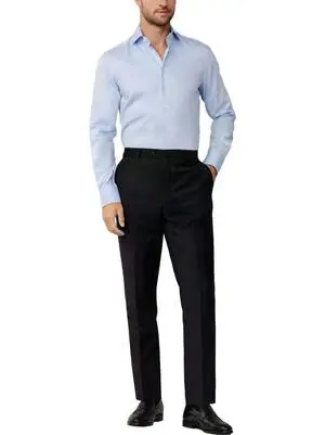 HACKETT LONDON Woven In England Wool Trousers - Grey