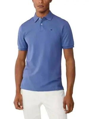HACKETT LONDON Logo-embroidered Slim-fit Polo Shirt - Blue