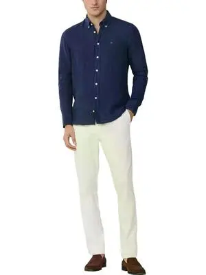 HACKETT LONDON Linen Shirt - Blue