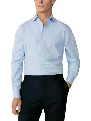 HACKETT  Prince Of Wales Checked Shirt - Blue
