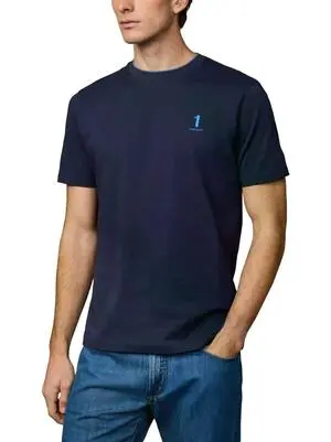 HACKETT LONDON Heritage Number-embroidered T-shirt - Blue
