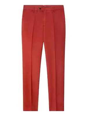 HACKETT LONDON Pressed-crease Slim-fit Chino Trousers - Red