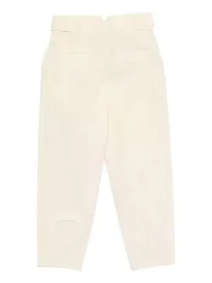 PSOPHIA Pleated Tapered Trousers - Neutrals