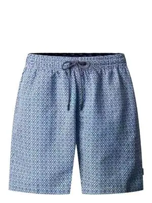 HACKETT LONDON Diamond Print Swim Shorts - Blue