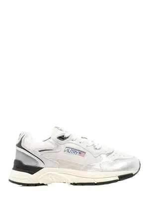 AUTRY Hyperway Panelled Leather Sneakers - Silver